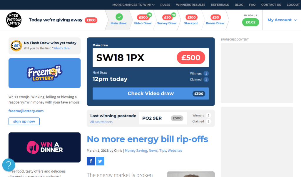 Free Postcode Lottery Review | 100% Free to Enter! • Lottery Critic
